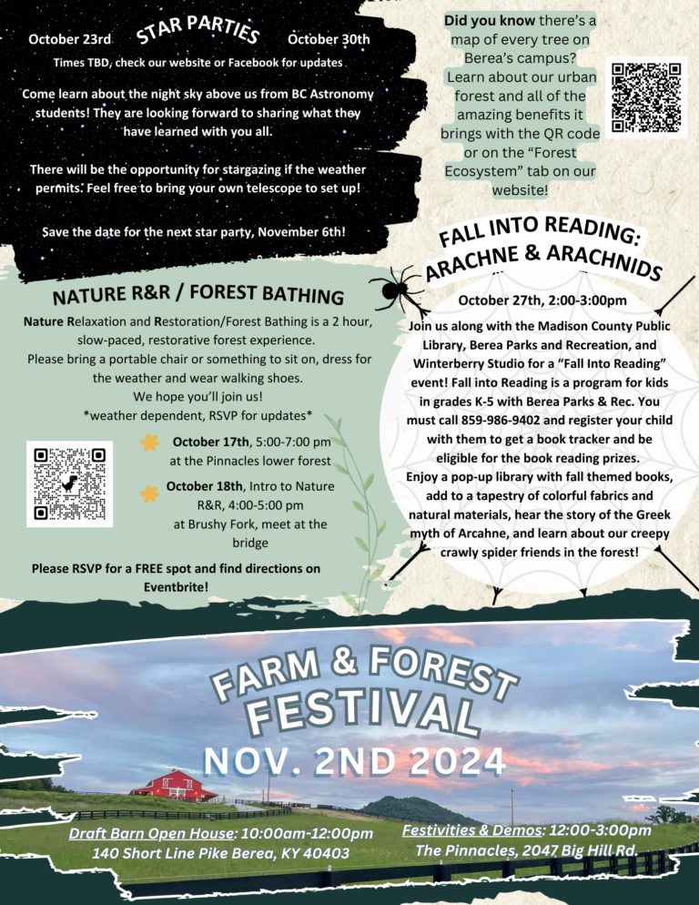 Berea College Forestry Outreach Center at the Pinnacles